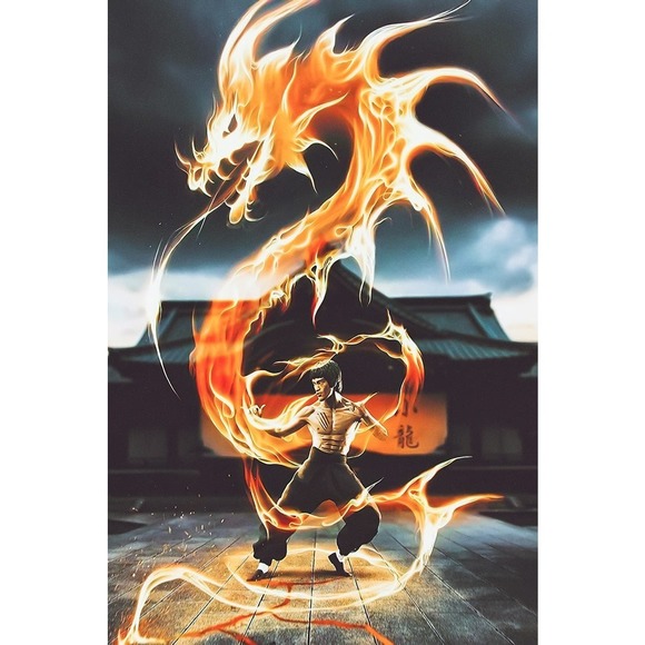 PosterGifts185 | Art | Bruce Lee Flame Dragon Poster | Poshmark